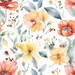 WATERCOLOR FLORAL | 10 Seamless Prints, Flowers Digital Paper ...
