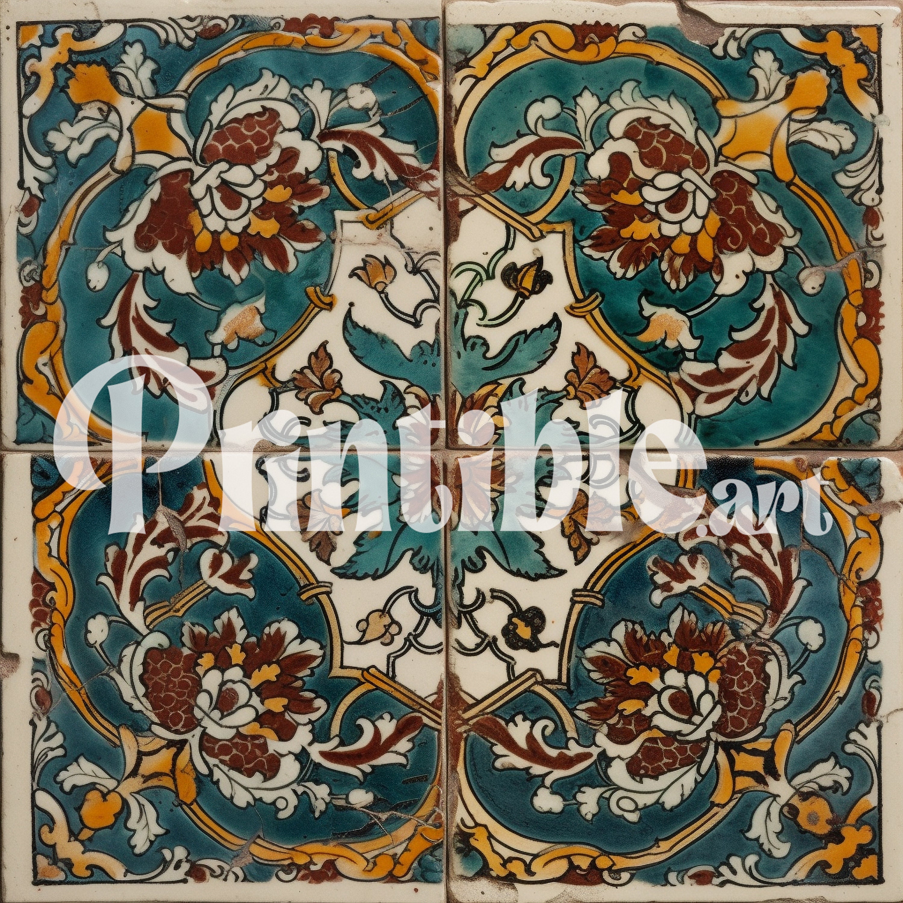 ARABESQUE TILE 10 Seamless Prints, Digital Paper, Tile Repeating ...
