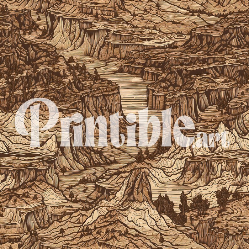 GRAND CANYON | 10 Seamless Prints, Desert Digital Paper, Repeating ...