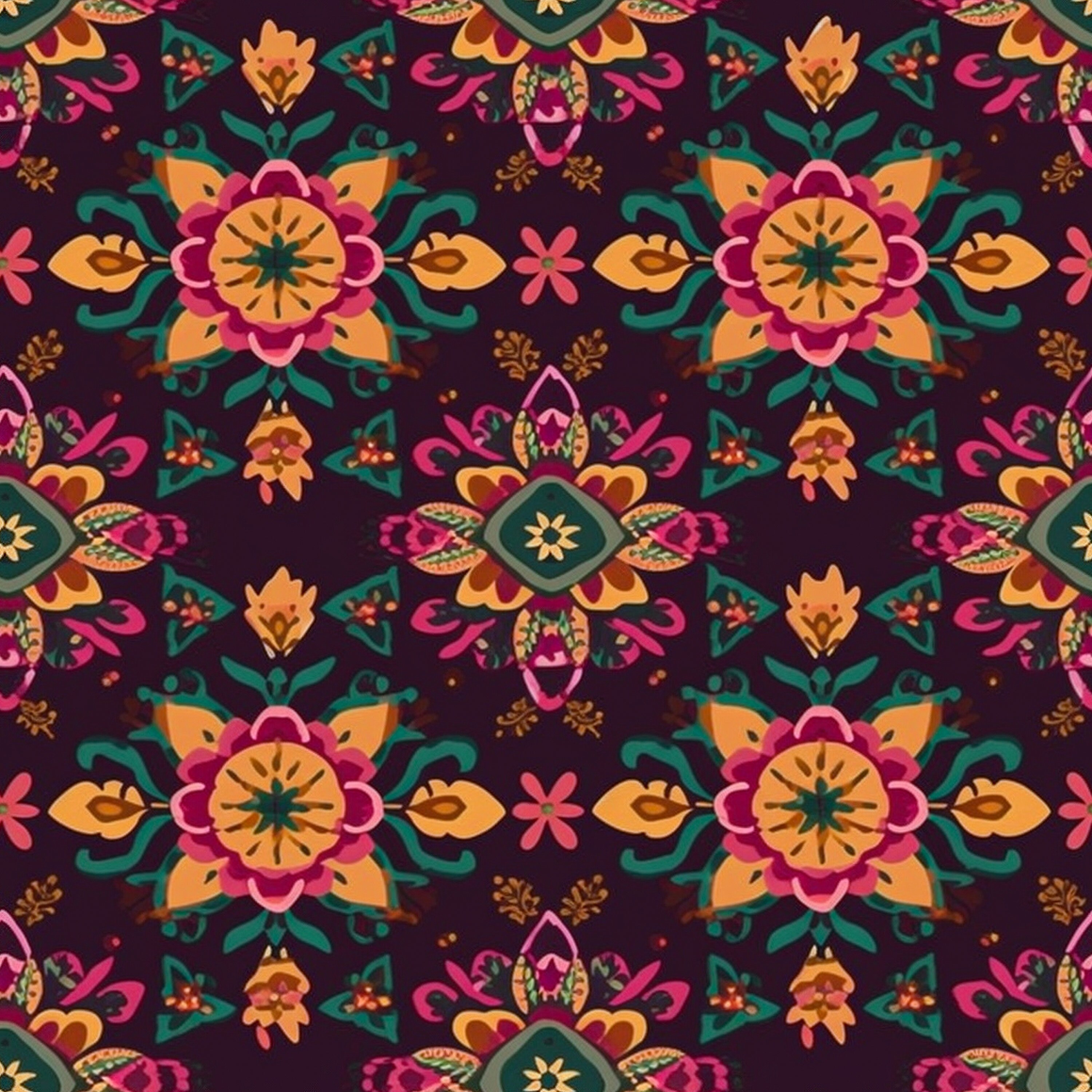 AZTEC FLORAL 10 Seamless Prints, Flowers Digital Paper, Flowers ...