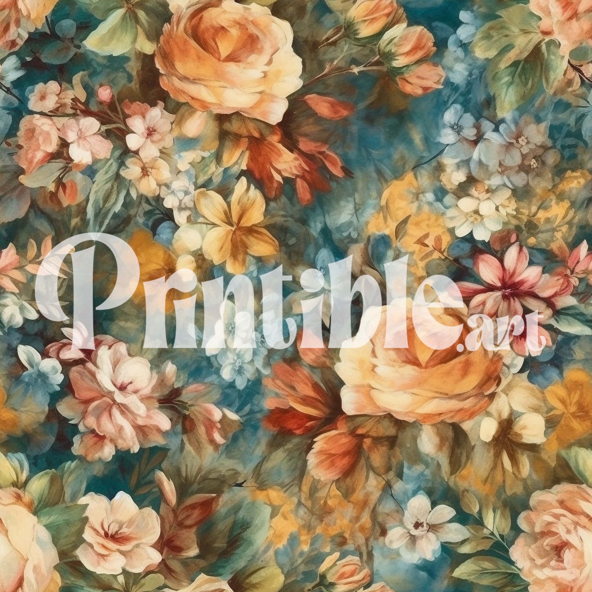 IMPRESSIONISM FLORAL | 10 Seamless Prints, Flowers Digital Paper ...