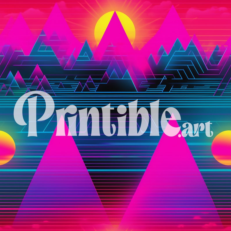 1980s RETROWAVE | 10 Seamless Prints, 80s Art, Digital Paper, Repeating ...