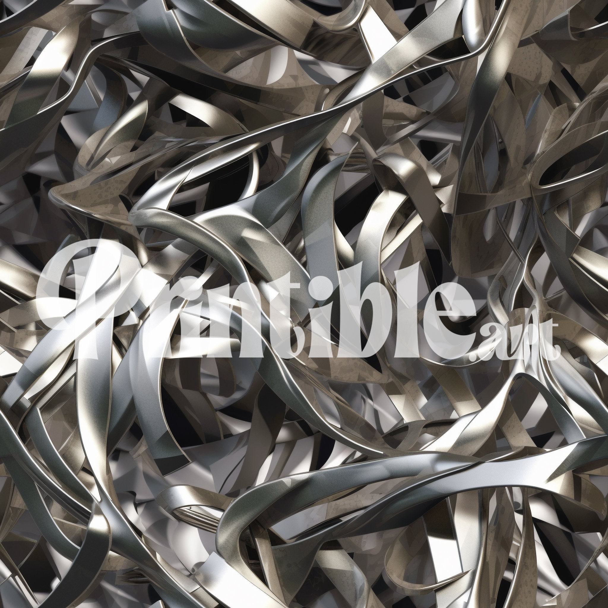 METALLIC FRAGMENTS | 10 Seamless Prints, Abstract Digital Paper ...