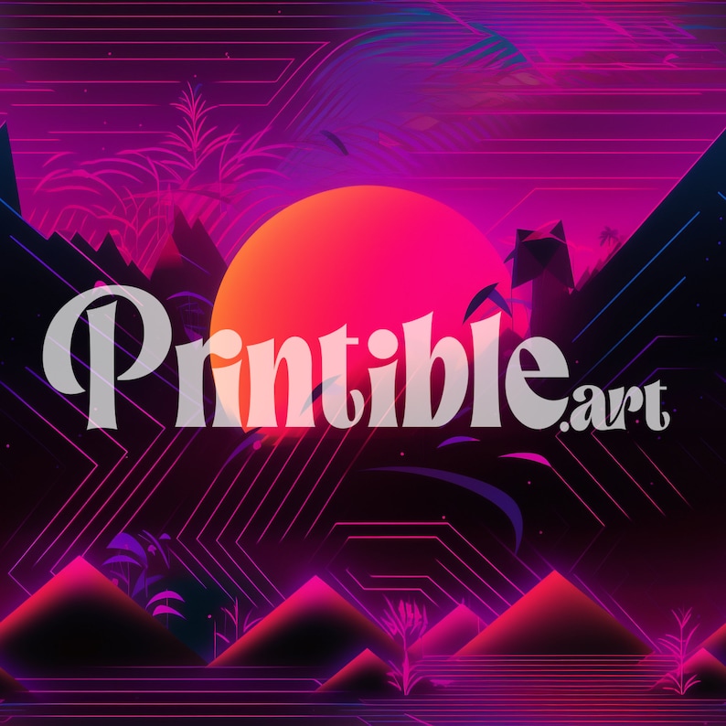 1980s RETROWAVE | 10 Seamless Prints, 80s Art, Digital Paper, Repeating ...