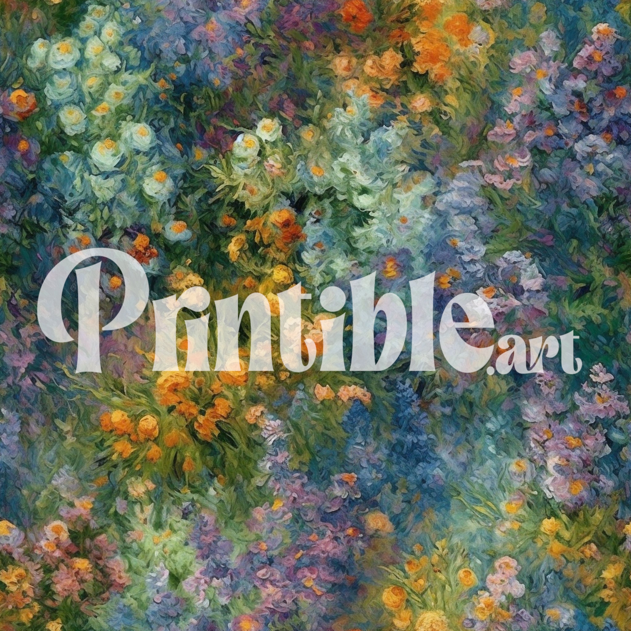 IMPRESSIONISM FLORAL V.2 10 Seamless Prints, Flowers Digital Paper ...