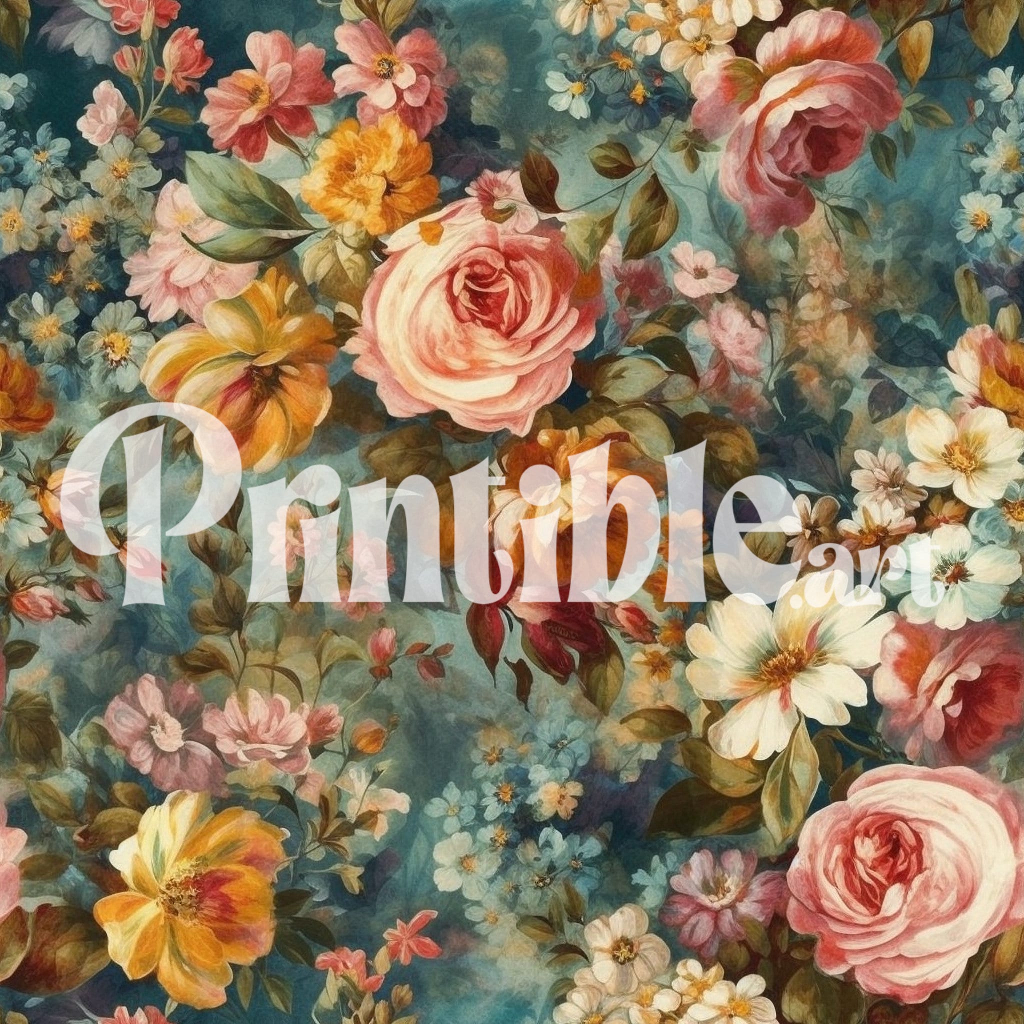 IMPRESSIONISM FLORAL | 10 Seamless Prints, Flowers Digital Paper ...