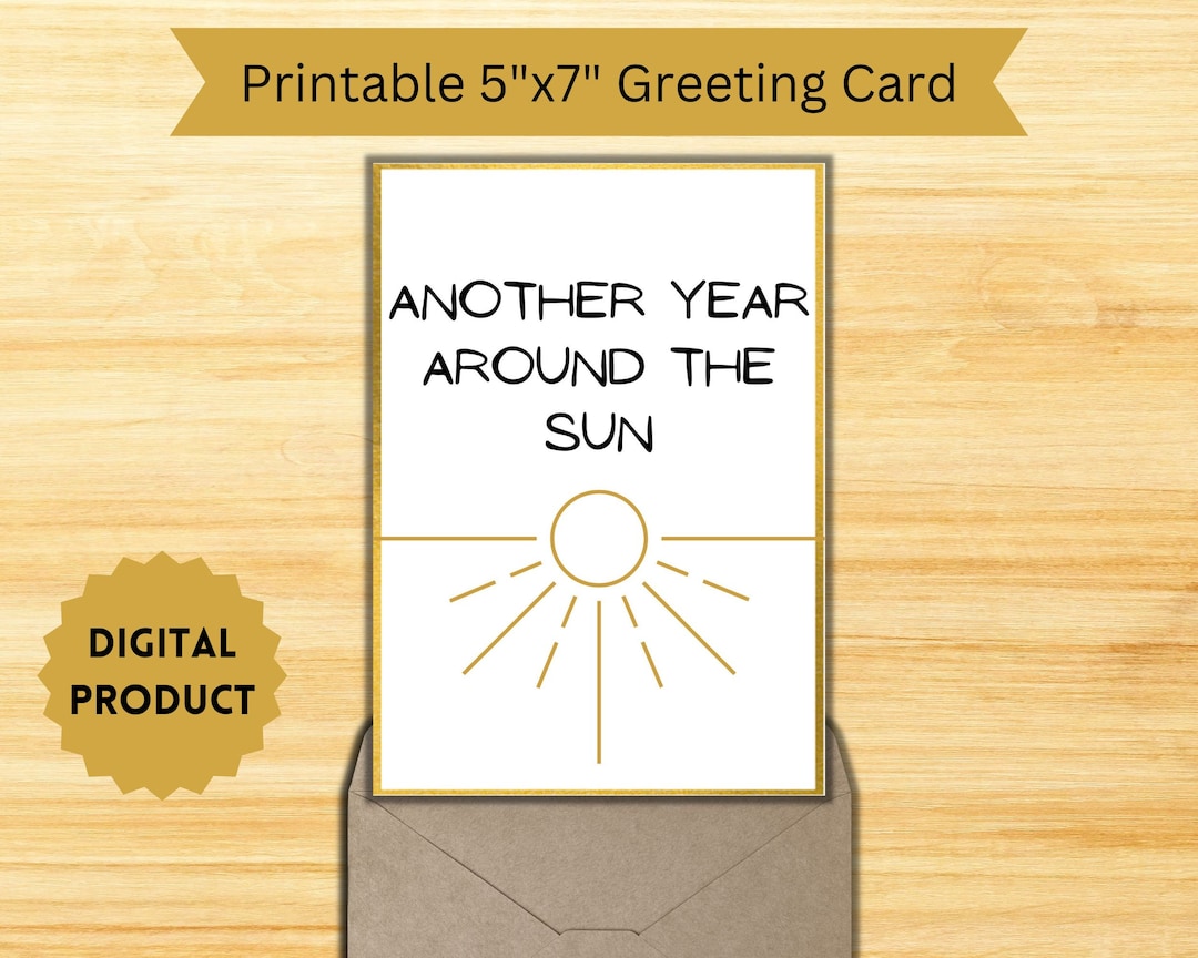 Printable Birthday Card, Printable Greeting Card, Printable Another ...