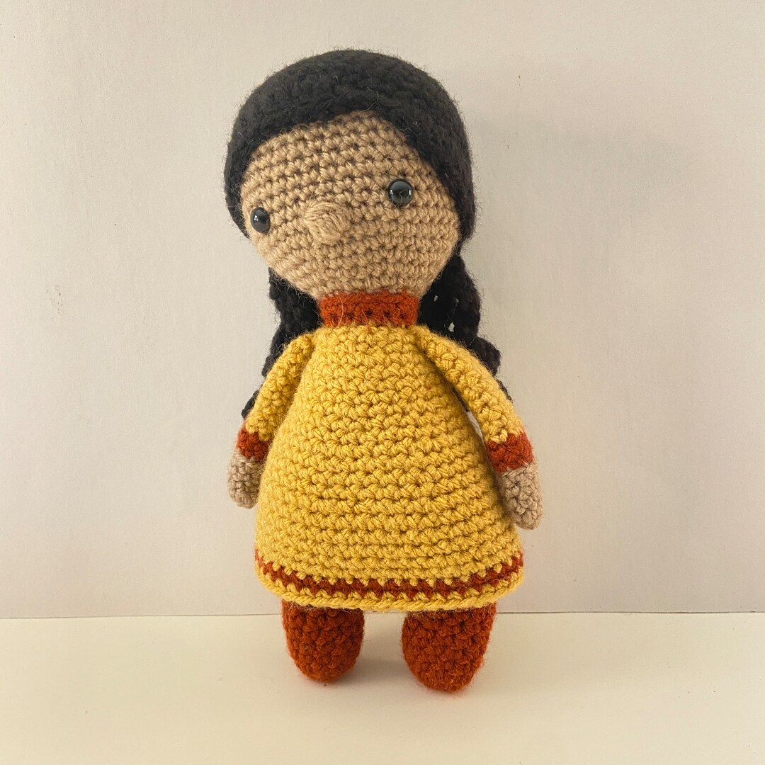 Doll, Girl, Middle Eastern, Black Hair, Crochet - Etsy