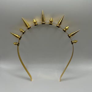 Mixed Spike Studded Headband | GOLD | Alternative Horror Grunge Gothic ...