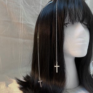 Original Metal Horn Dangle Hair Clips | Faux Earring | Hair Jewelry ...