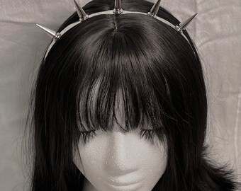 Spiked Headband Choose Black or White Spikes Punk / Metal / Goth Spike ...