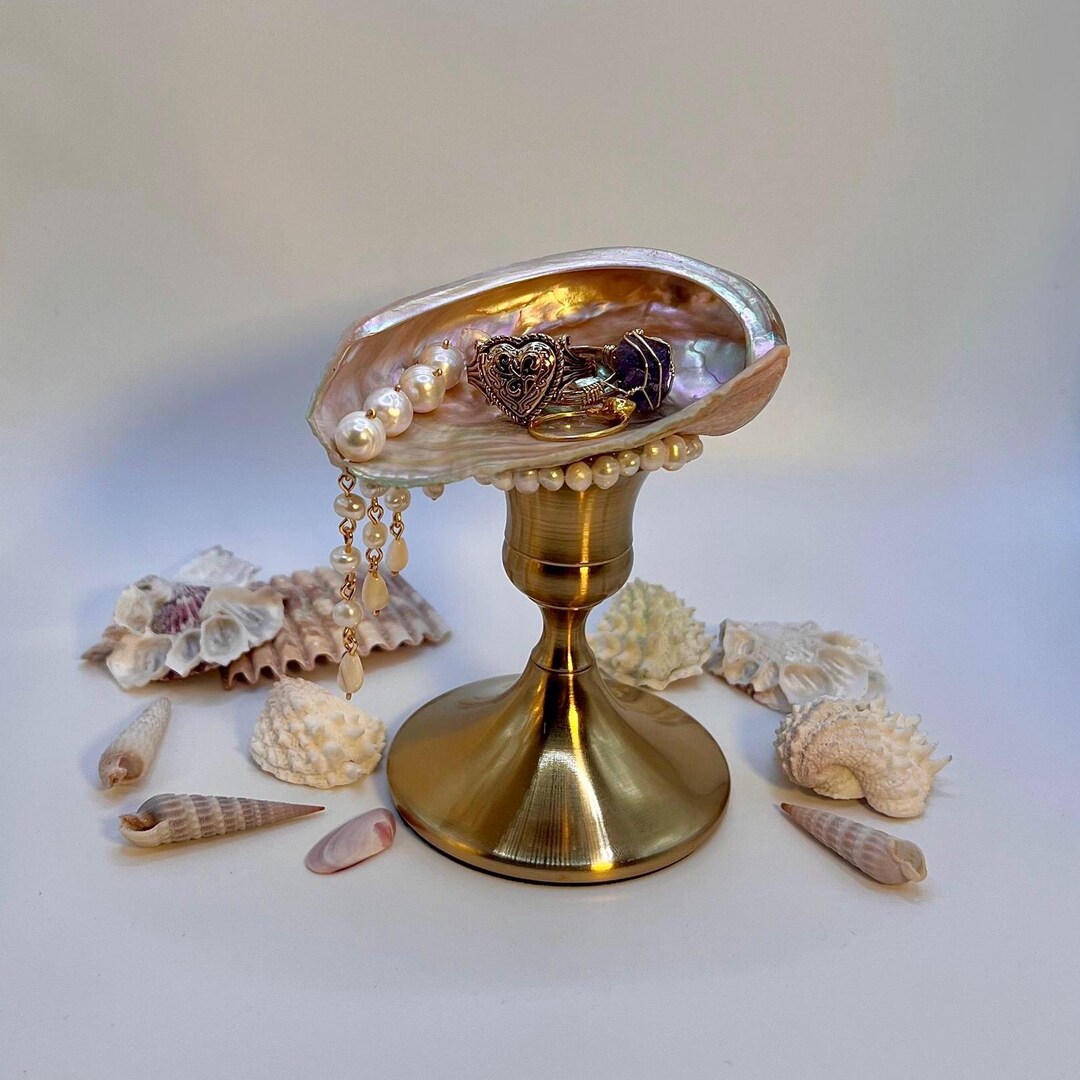 Red Abalone Shell and Pearl | Jewlery Dish, Ashtray, Candle Holder ...