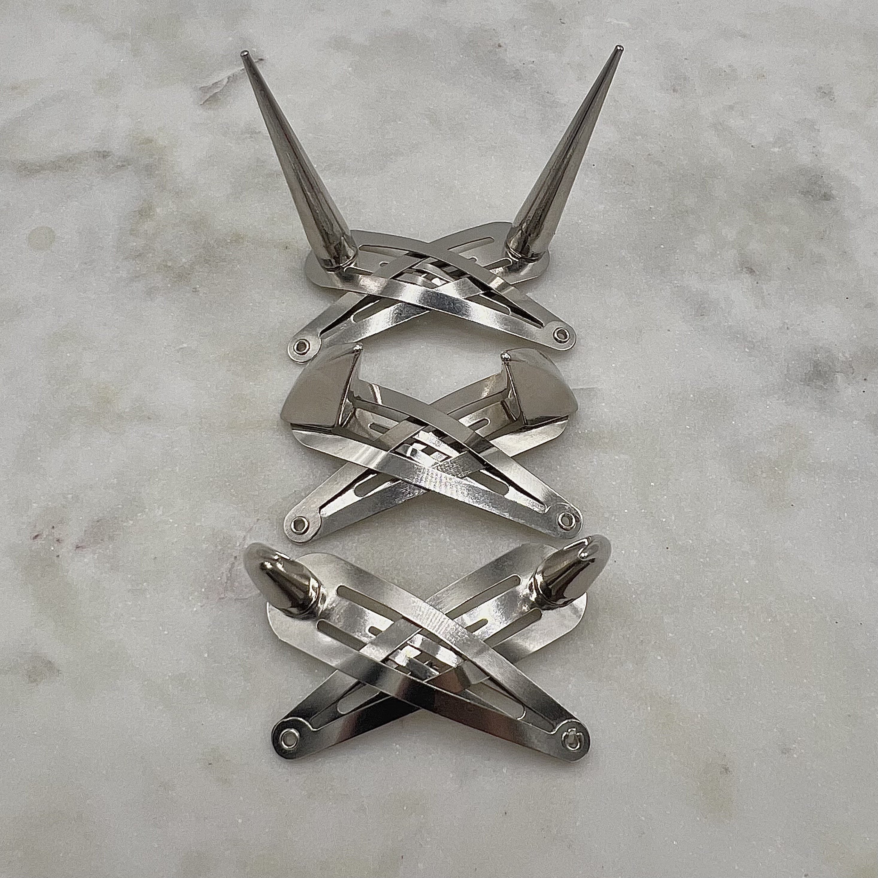 Spike Horn Hair Clip | Silver Cone Spike | Alternative Horror Grunge ...