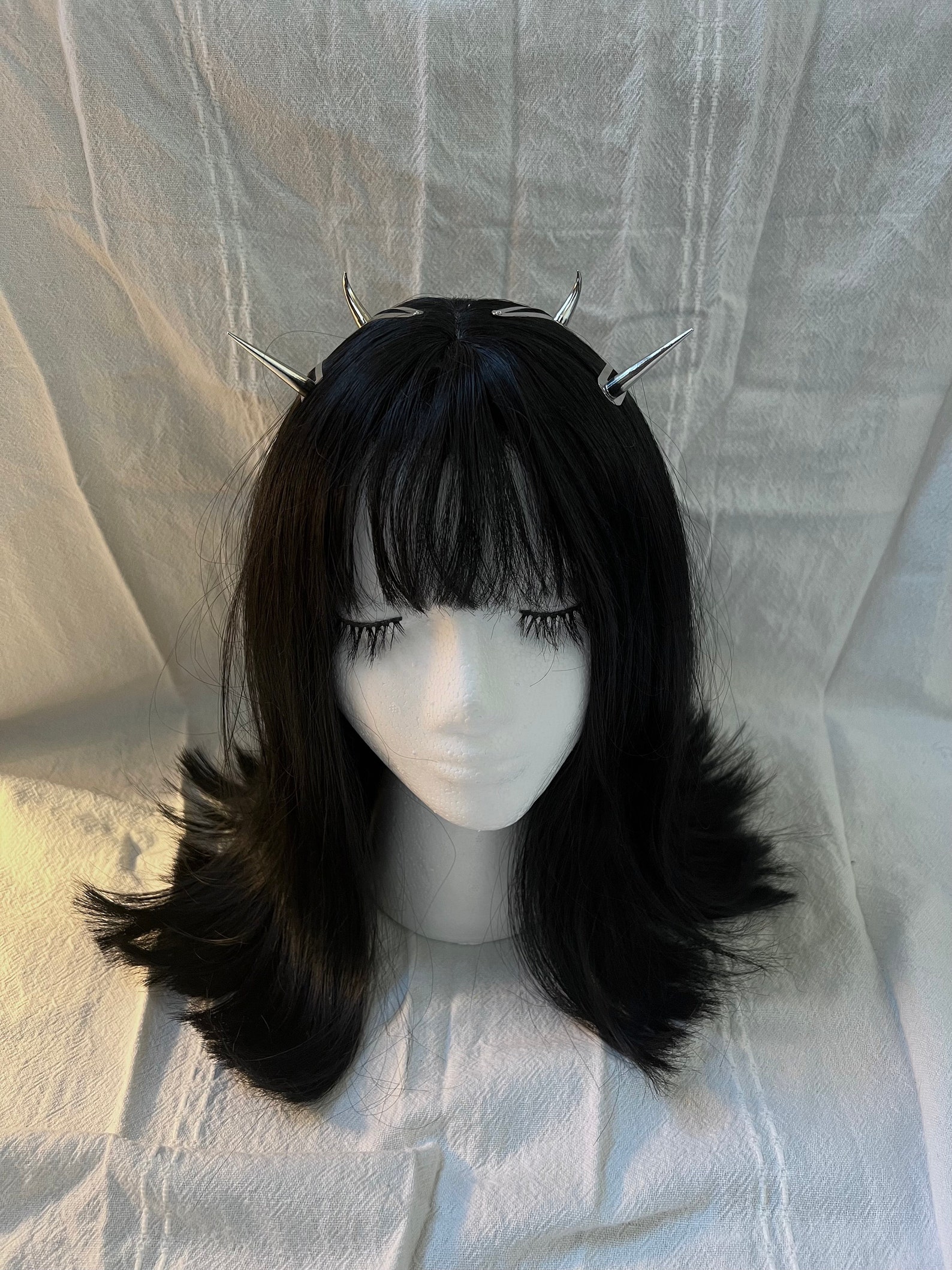 Spike Horn Hair Clip | Silver Cone Spike | Alternative Horror Grunge ...