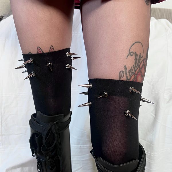 Gothic Thigh High Socks - Etsy
