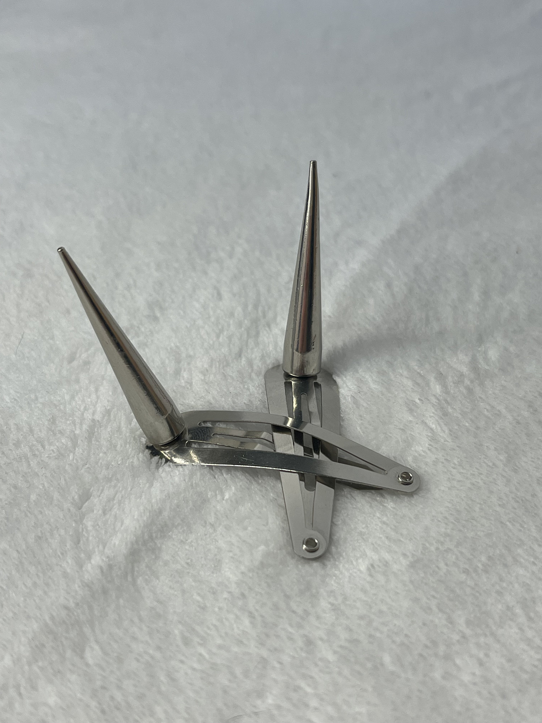 Spike Horn Hair Clip Silver Cone Spike - Etsy