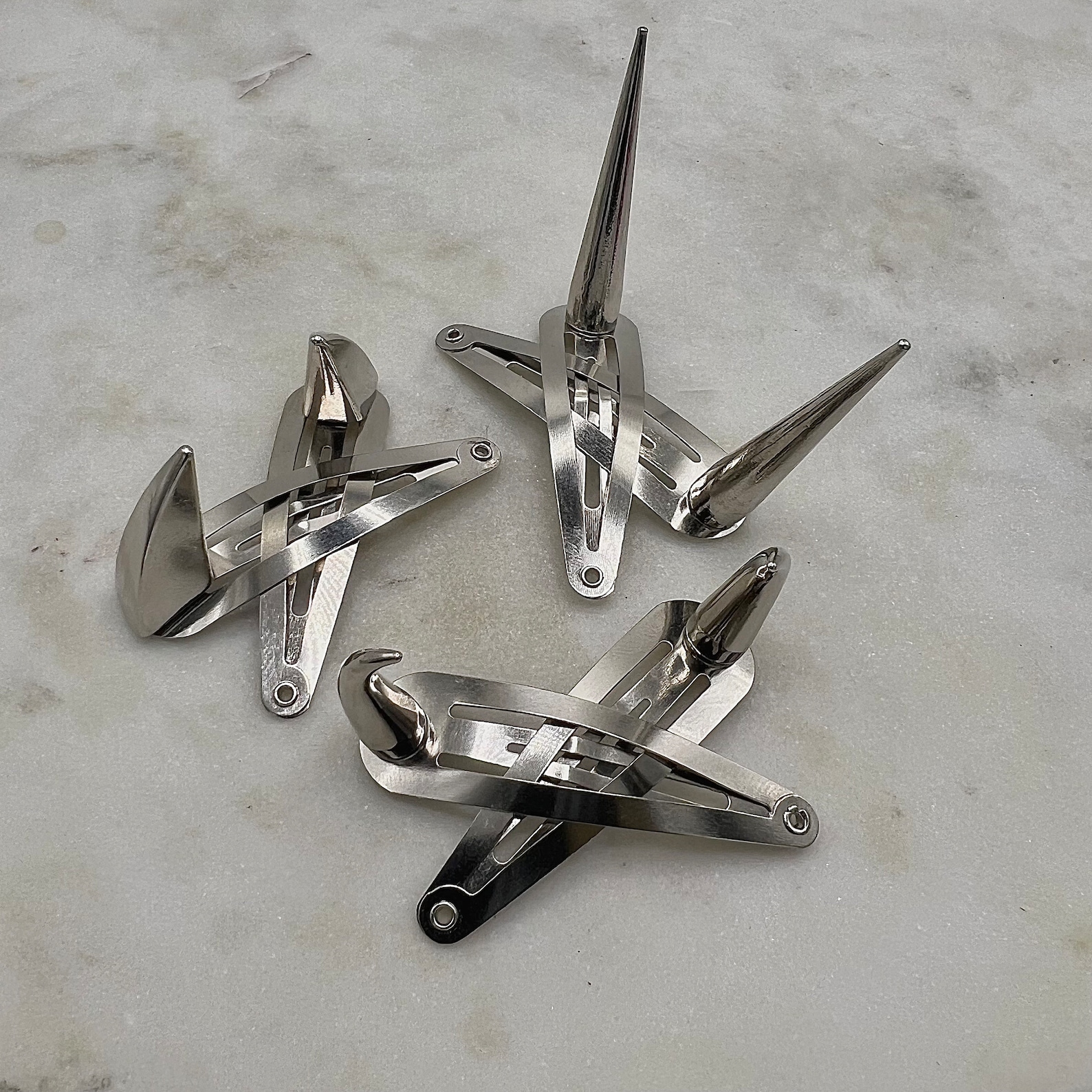 Spike Horn Hair Clip | Silver Cone Spike | Alternative Horror Grunge ...