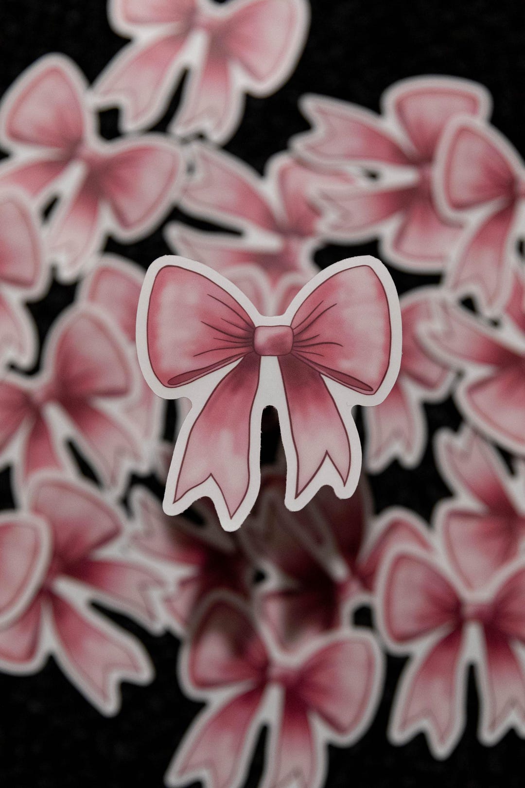 CLEAR Coquette Pink Bow Sticker | 3"x3", Girl Bow Sticker Aesthetic ...