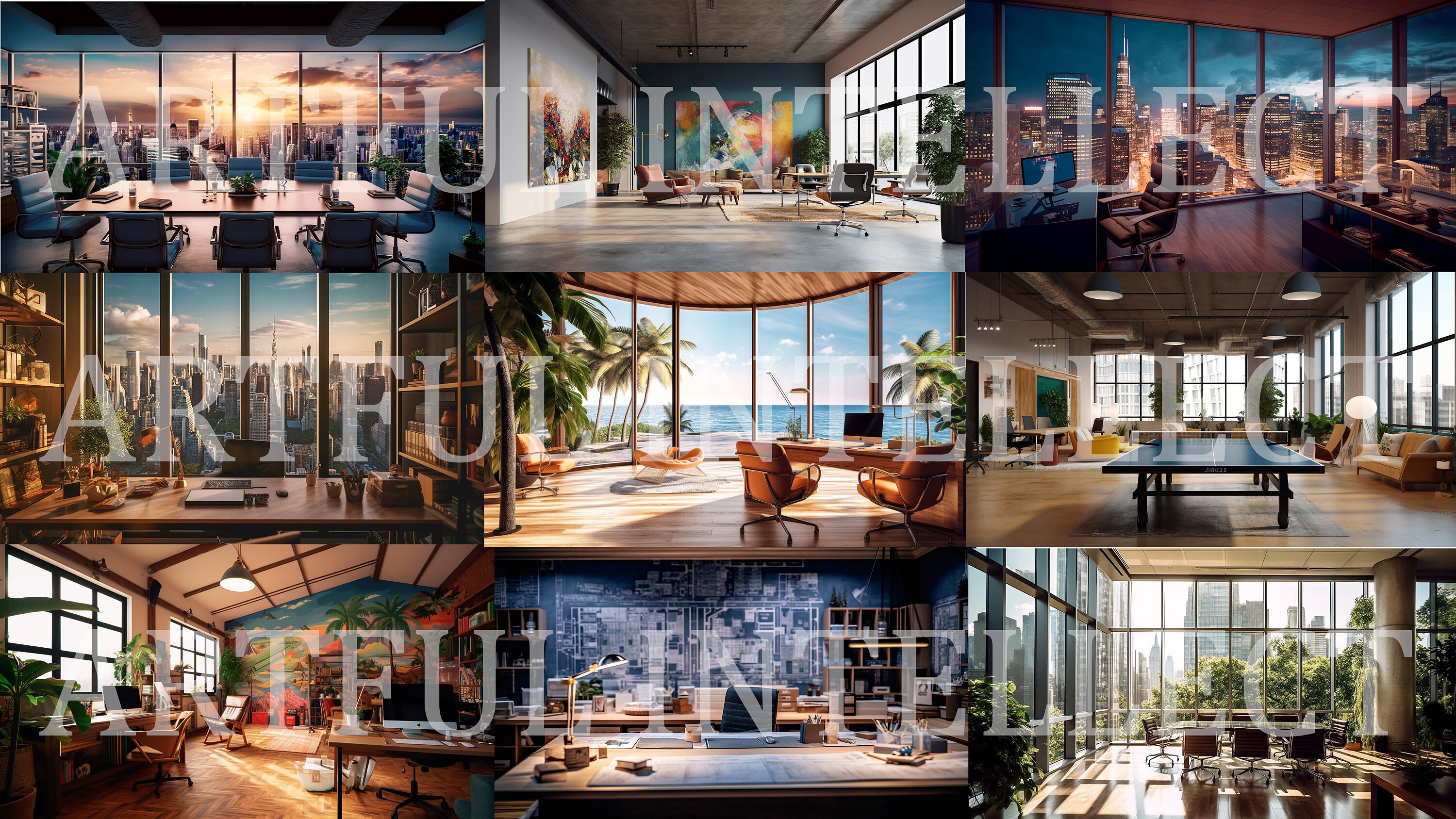 Set of 24 Office-themed Zoom/teams/skype/google Meet Backgrounds ...