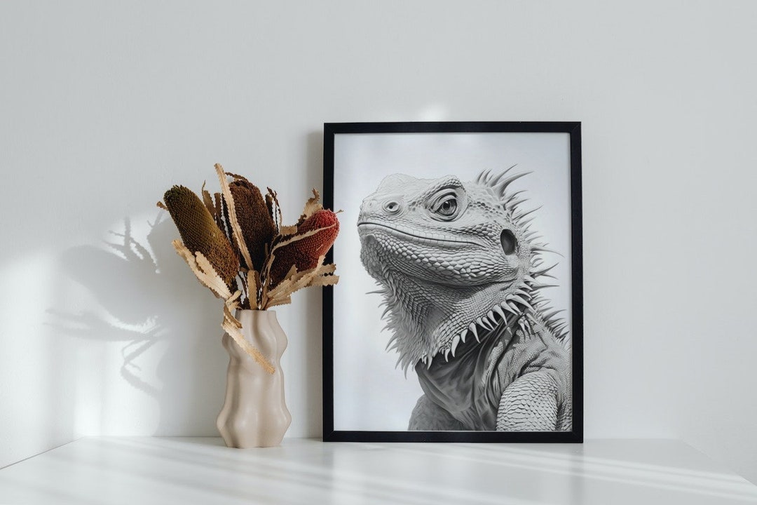 Proud Bearded Dragon Sketch Poster - Digital Download - Available in 5 ...