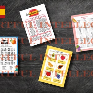 Spanish 24 Fruit Vocabulary Flashcards - Complete Lesson & Learning ...