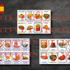 Spanish 24 Food Vocabulary Flashcards - Complete Lesson & Learning Pack ...