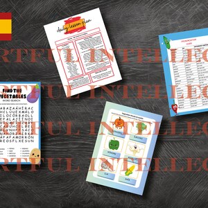 Spanish 24 Vegetable Vocabulary Flashcards - Complete Lesson & Learning ...