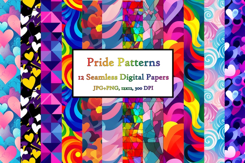 LGBTQ Pride Flag Patterns Seamless Digital Papers Pride - Etsy