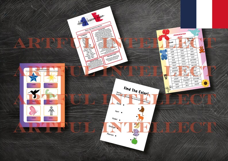 French 16 Colors Vocabulary Flashcards - Complete Lesson & Learning ...