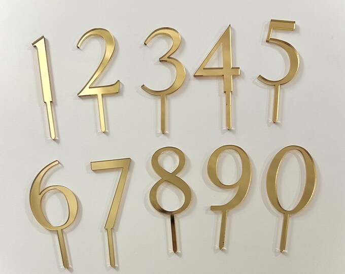 Birthday Number Cake Topper, Number Cake Topper 0-9, Birthday Age Cake ...