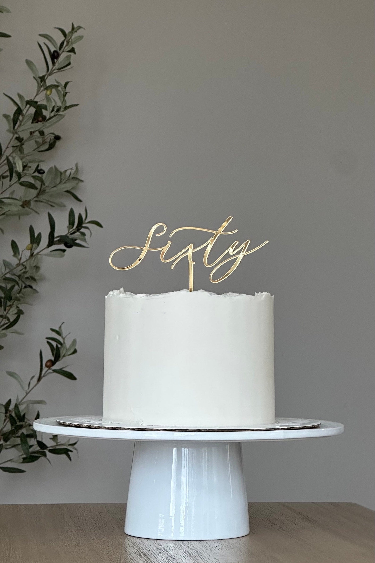 Sixty Cake Topper, 60th Cake Topper, Acrylic Cake Topper, Birthday Cake ...