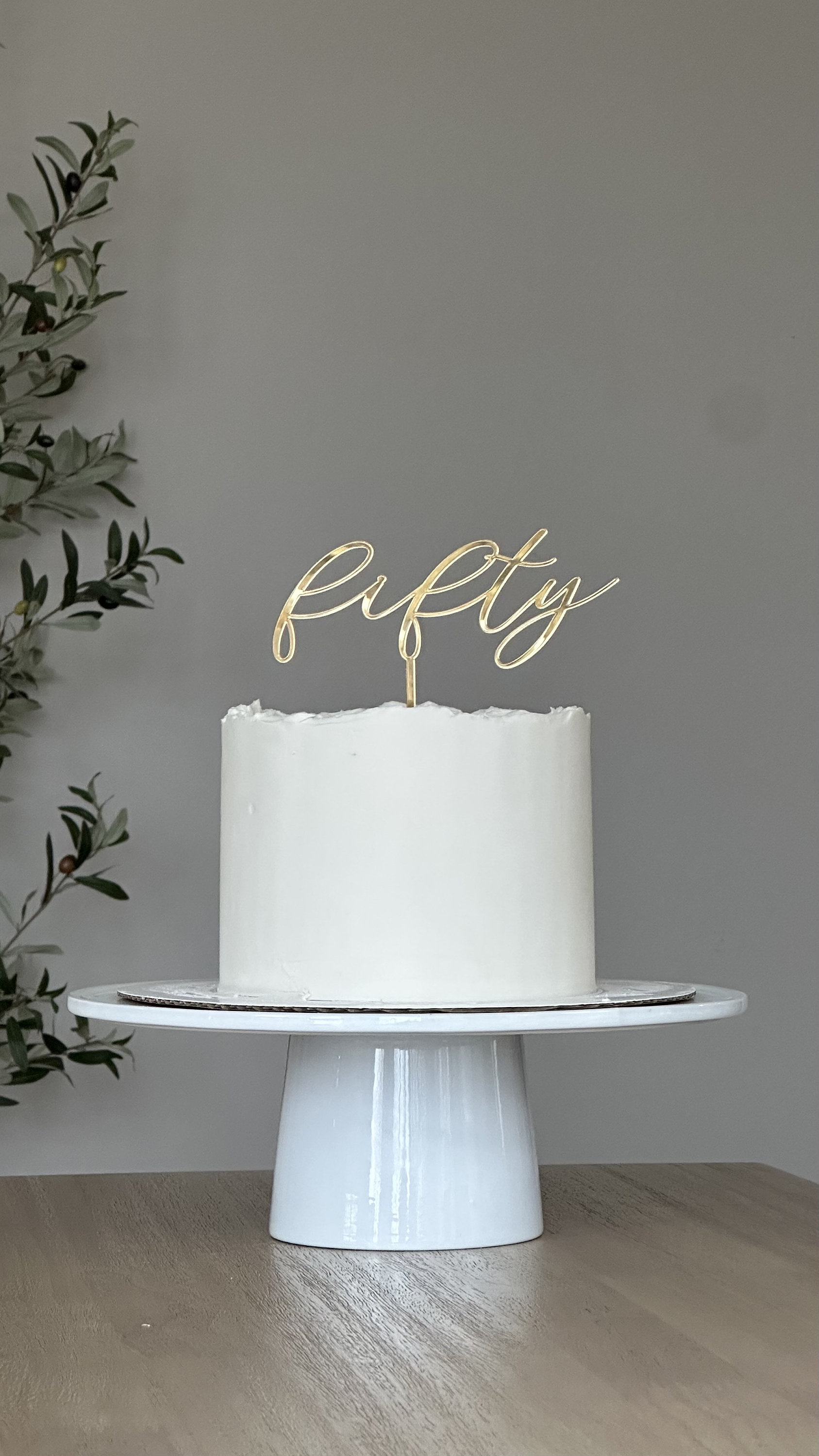 Fifty Cake Topper, 50th Cake Topper, Acrylic Cake Topper, Birthday Cake ...