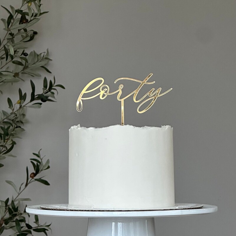 40th Cake Topper - Etsy