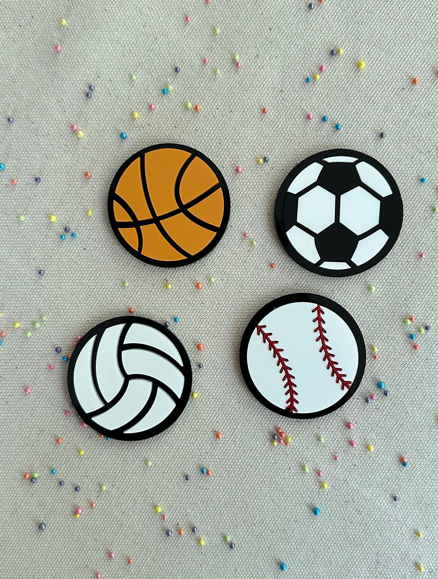 Personalized Sports Theme Cake Topper, Soccer, Football, Volleyball ...
