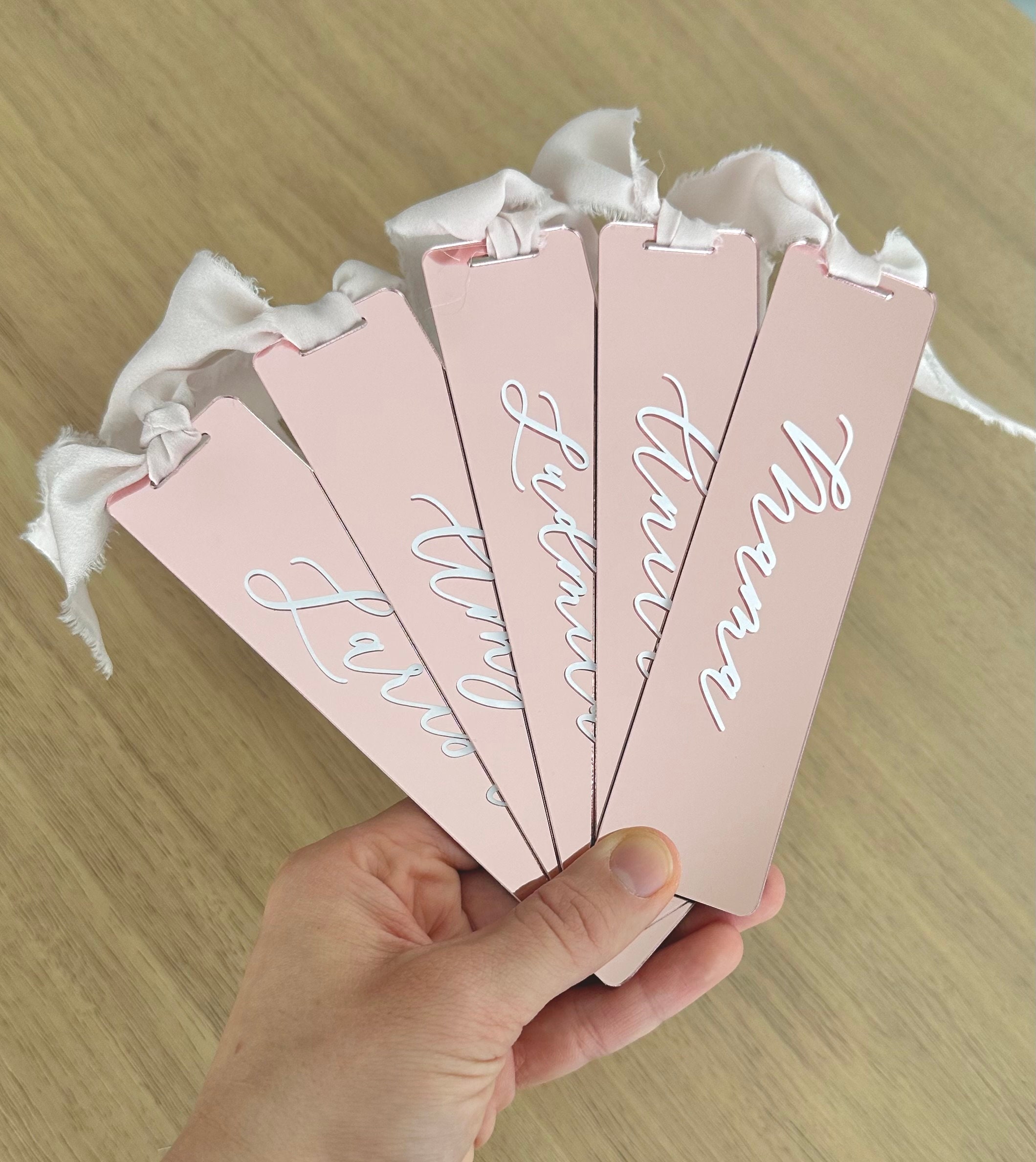 Personalized Name Mirrored Acrylic Bookmark, Gift for Her, Mothers Day ...