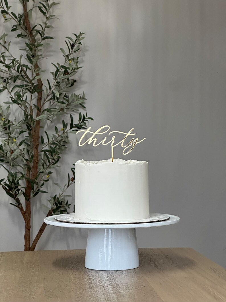 Thirty Cake Topper, 30th Cake Topper, Acrylic Cake Topper, Birthday ...