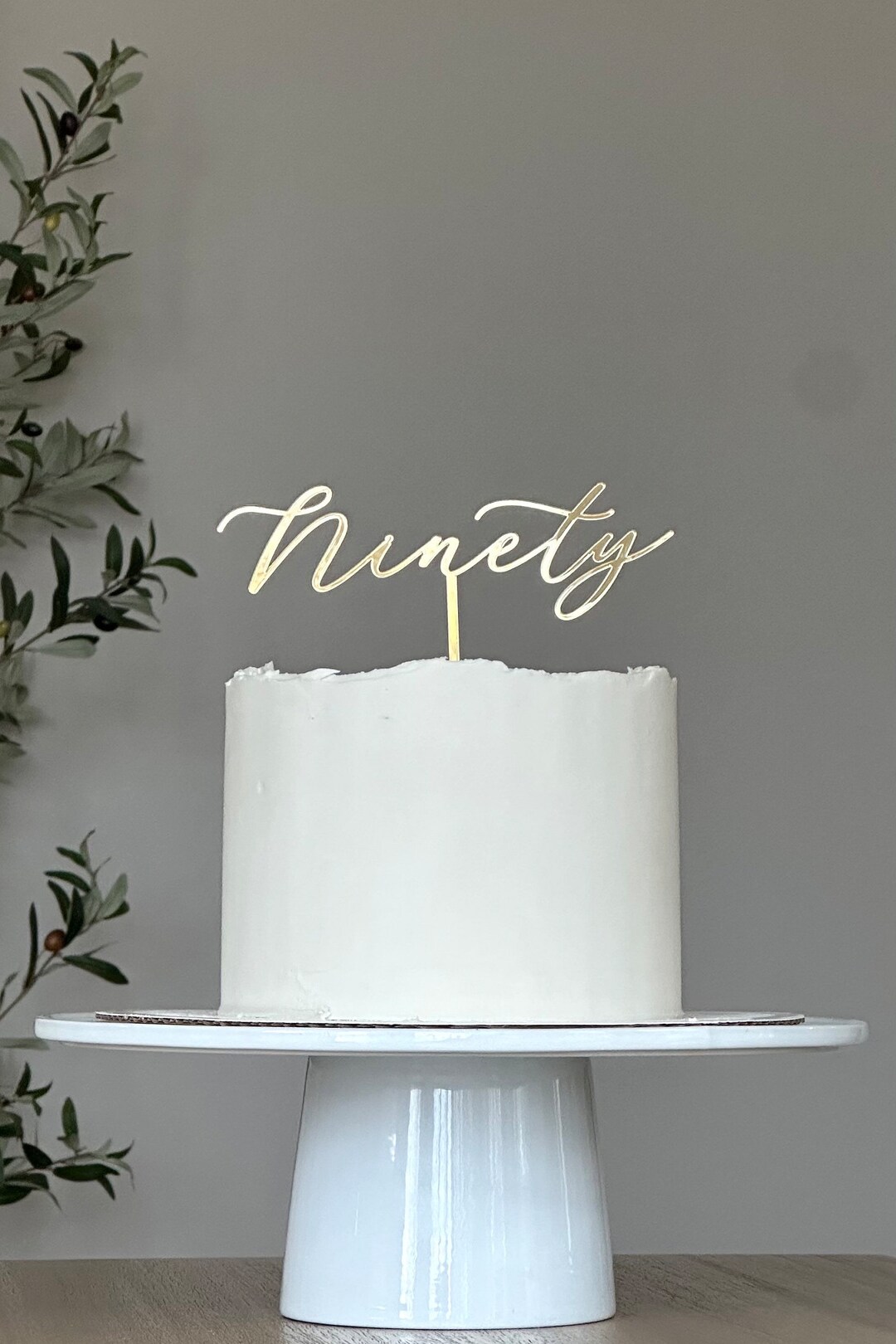 Ninety Cake Topper, 90th Birthday, Acrylic Cake Topper, Birthday Cake ...