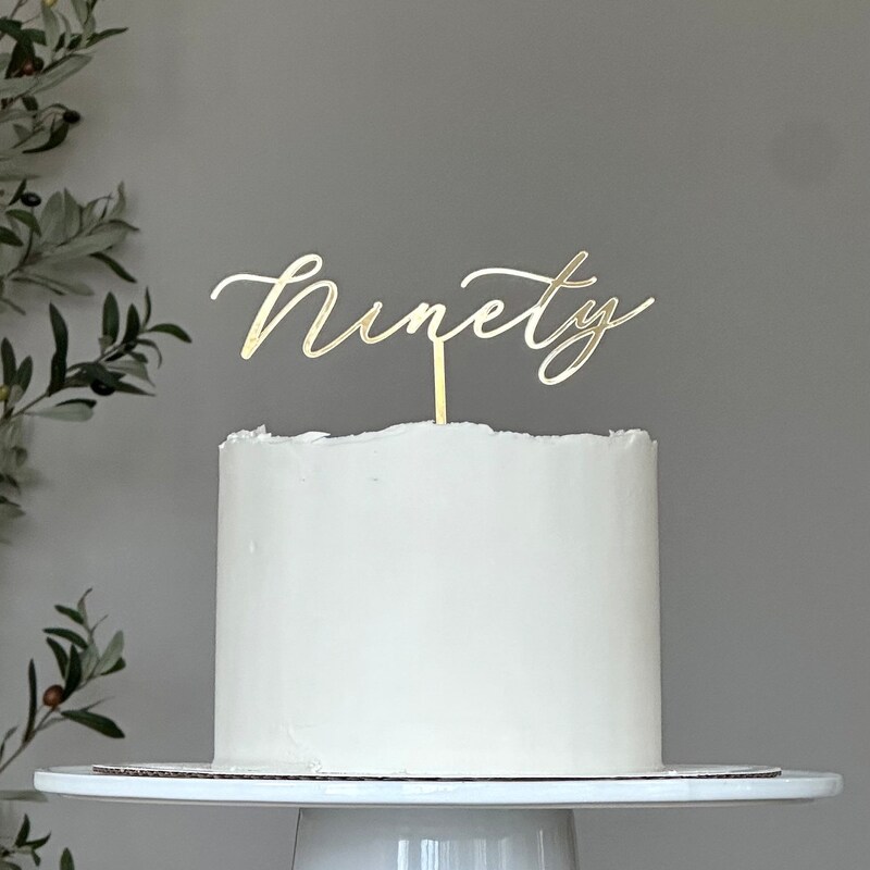 Ninety Cake Topper - Etsy