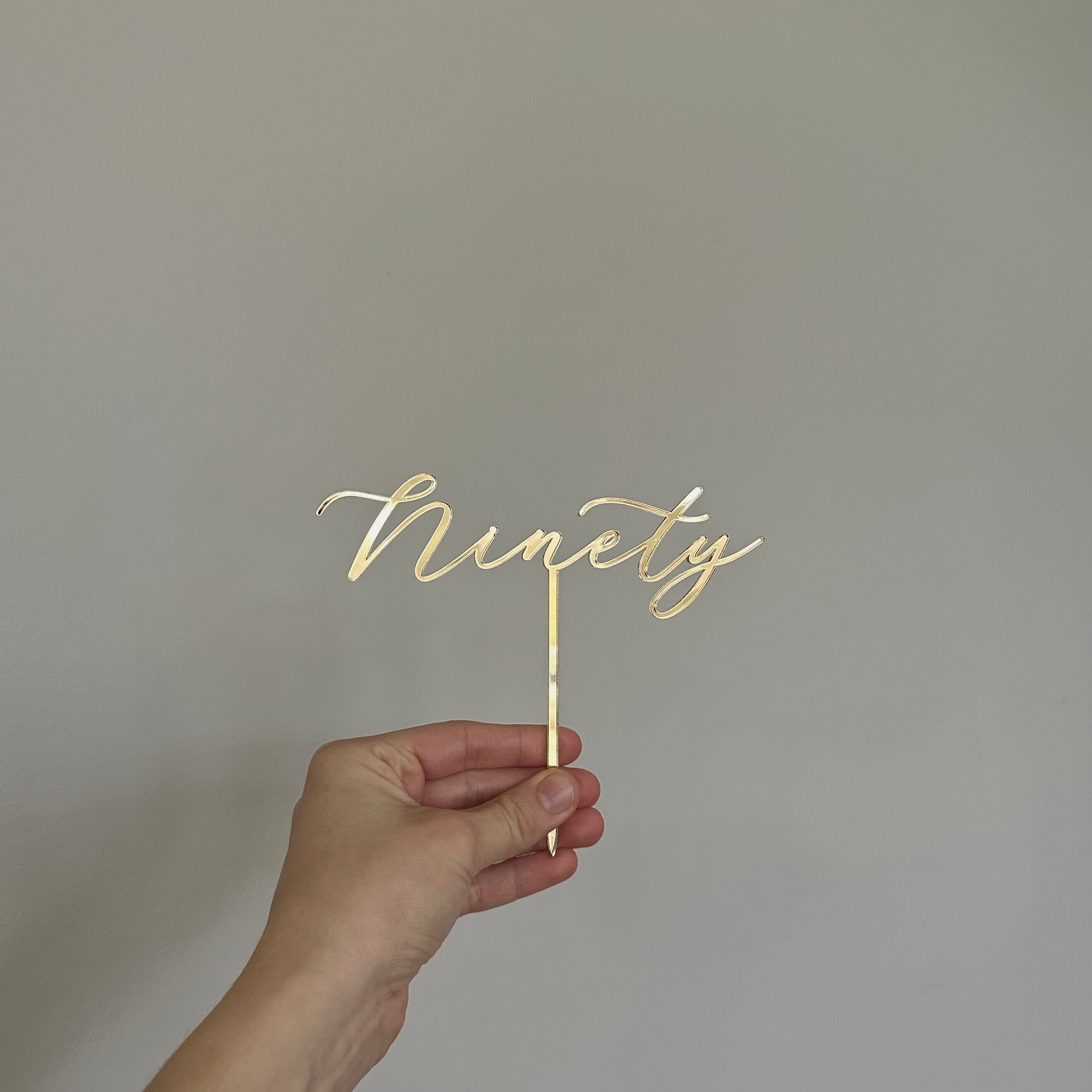 Ninety Cake Topper 90th Birthday Acrylic Cake Topper - Etsy