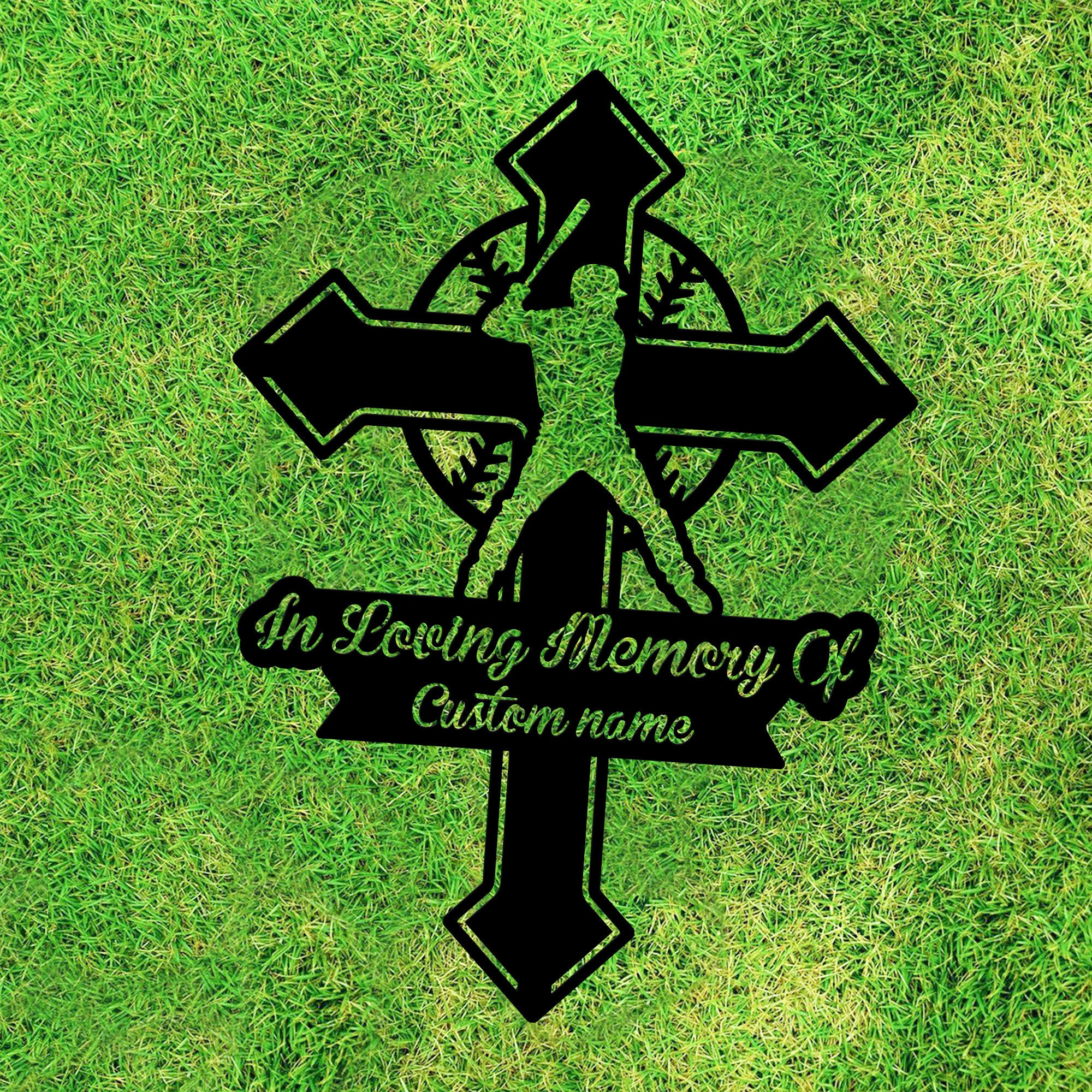 Personalized Baseball Player Memorial Stake, Baseball Metal Stake ...