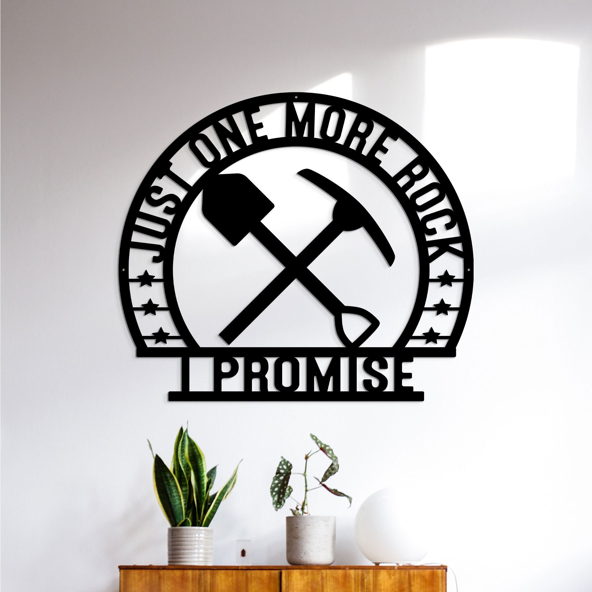 Geologist Metal Sign Wall Art With Led Lights, Just One More Rock I ...