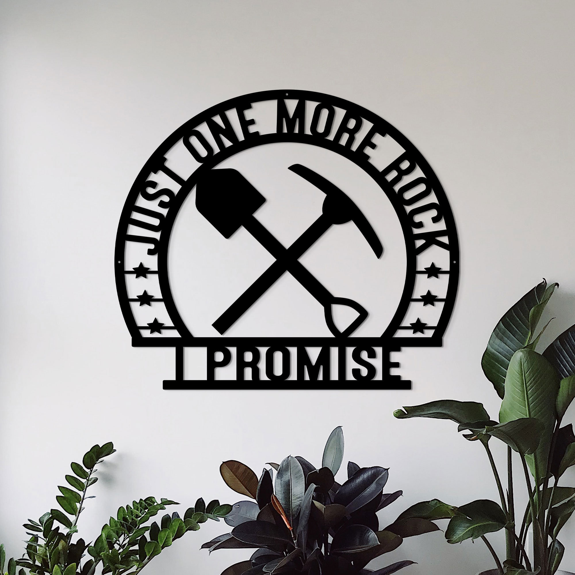 Geologist Metal Sign Wall Art With Led Lights, Just One More Rock I ...