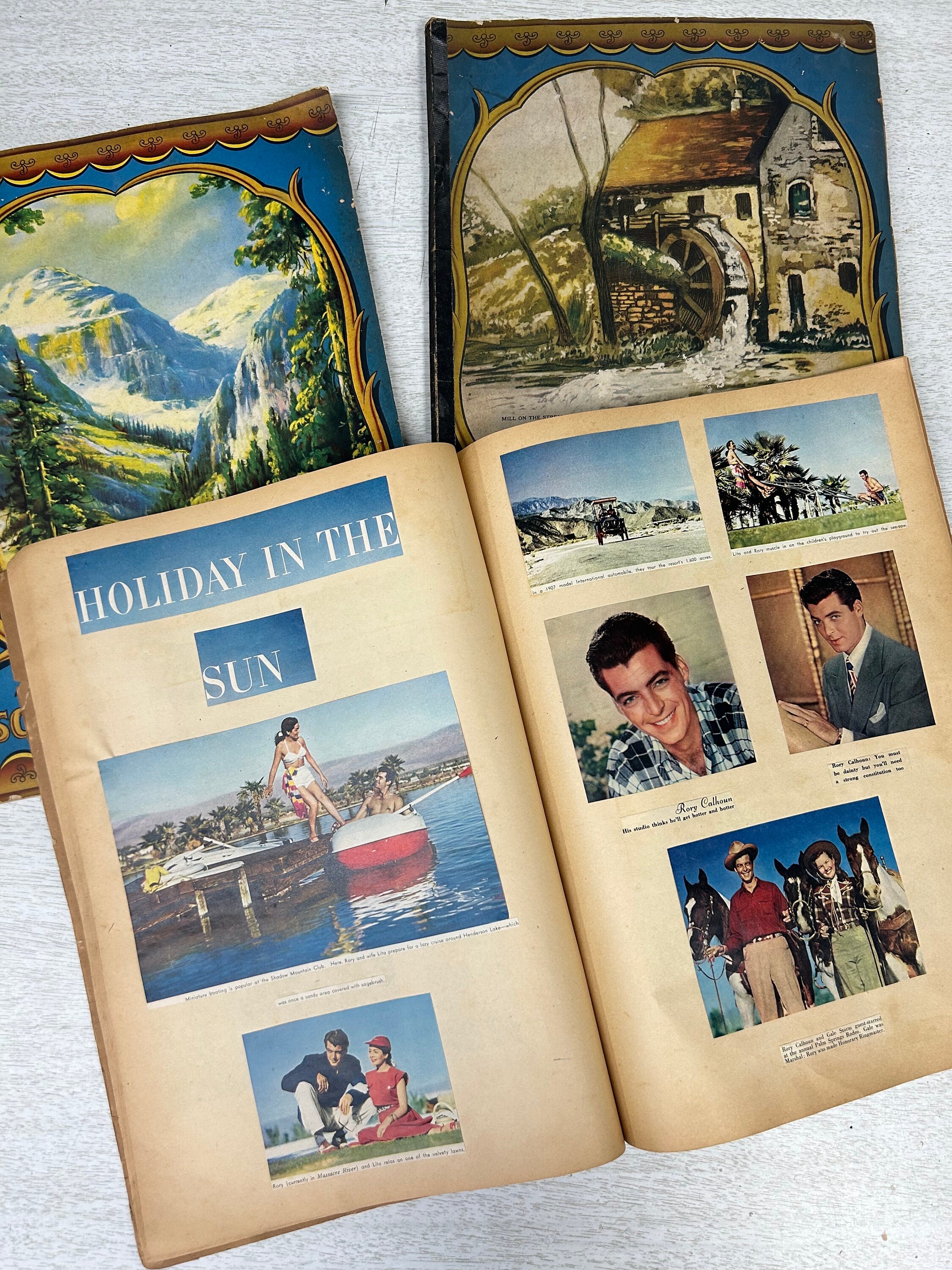 1940s Vintage Paper Scrapbooks, Soft Cover Scrapbook, Choose Your ...