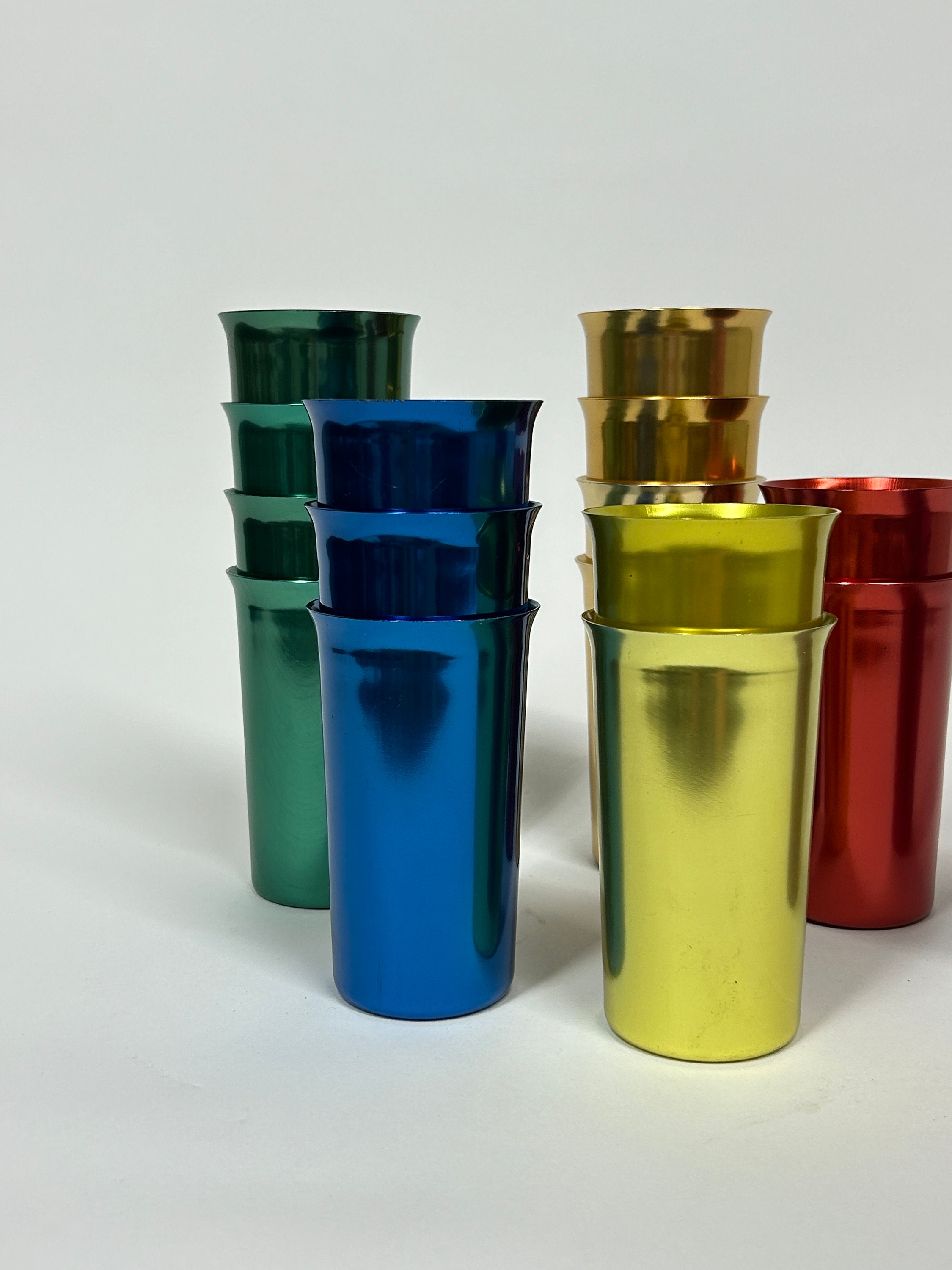 Vintage Colorful Aluminum Tumblers by Sunburst, Vintage Home and ...