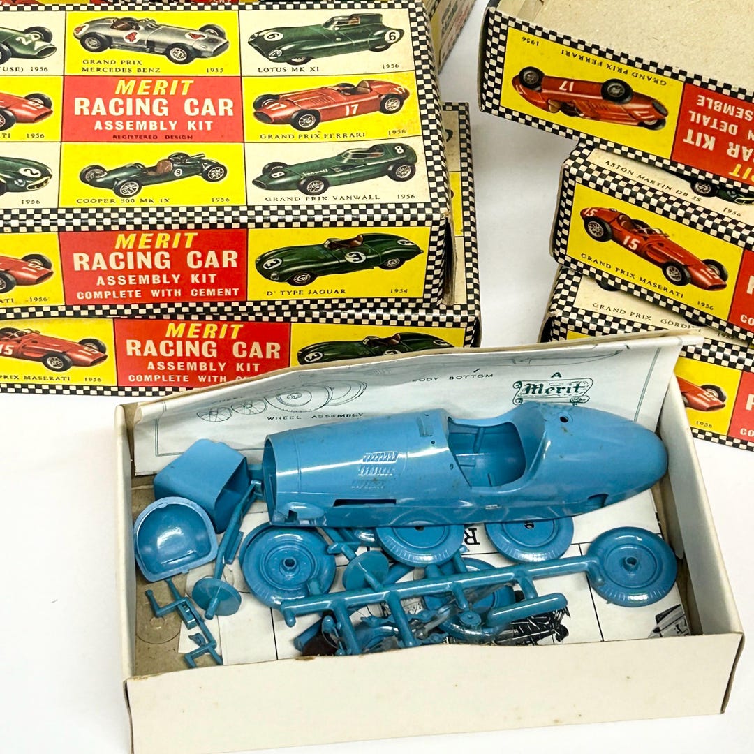 Set of 9 Vintage 1950s Connaught Merit Model Kit, Merit Racing Car Assembly Kit, Unbuilt - Etsy
