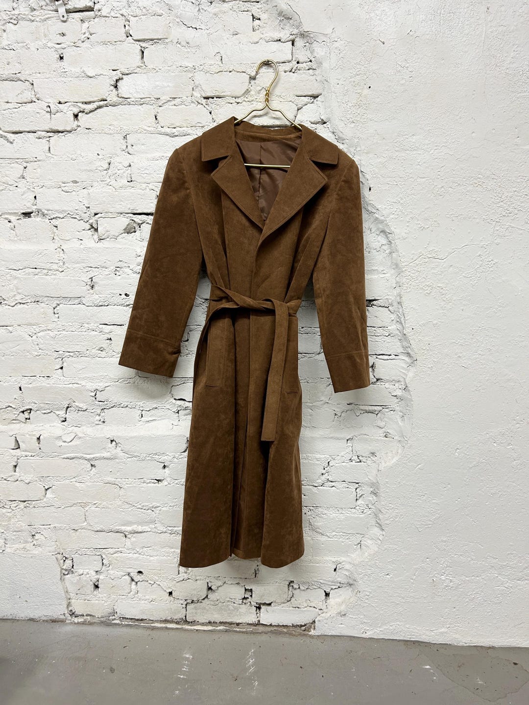 Vintage Ultra Suede Jacket, Brown Trench, Made in USA, Size 12 - Etsy