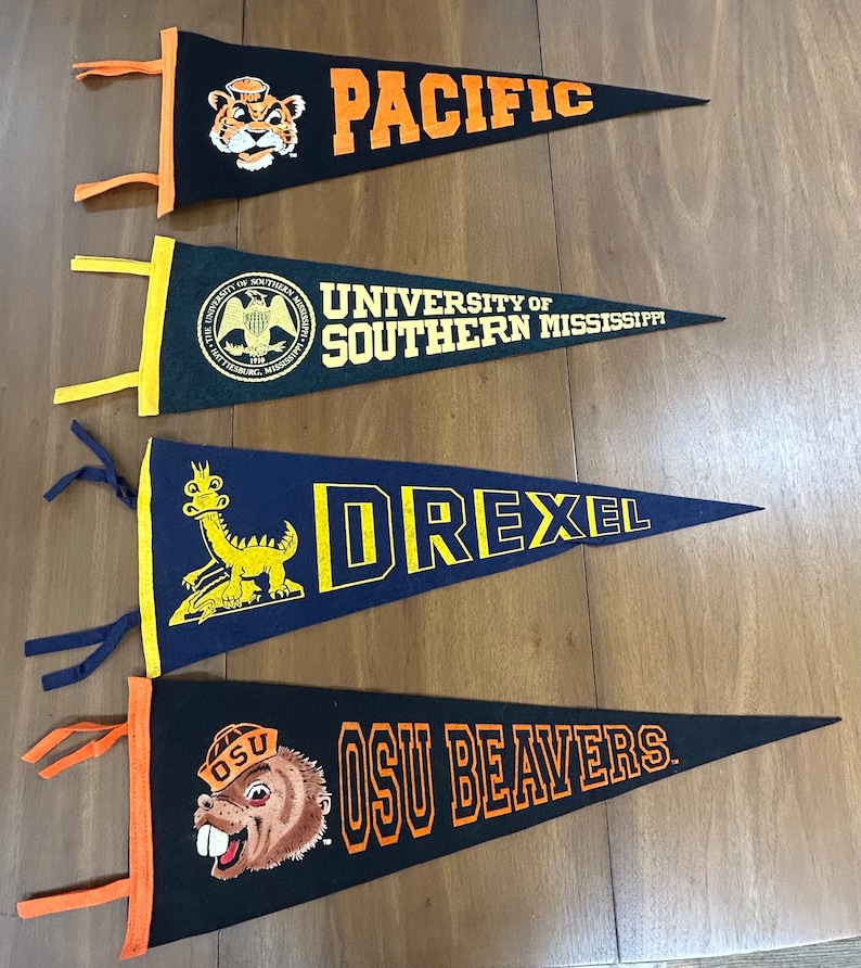 Vintage 20” University Pennants - Your Choice! - Multiple Vintage Felt ...
