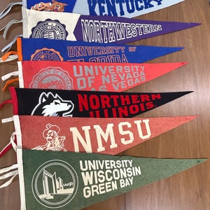 Vintage College Pennants Your Choice University Kentucky, Florida, Wisconsin Etc - Etsy
