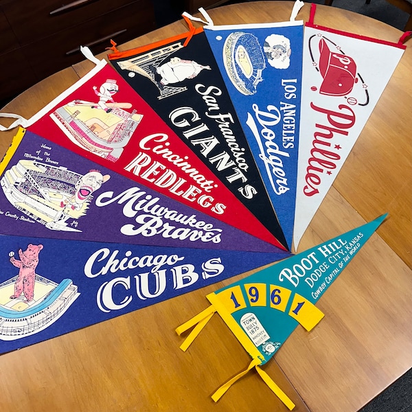 Baseball Pennants - Etsy