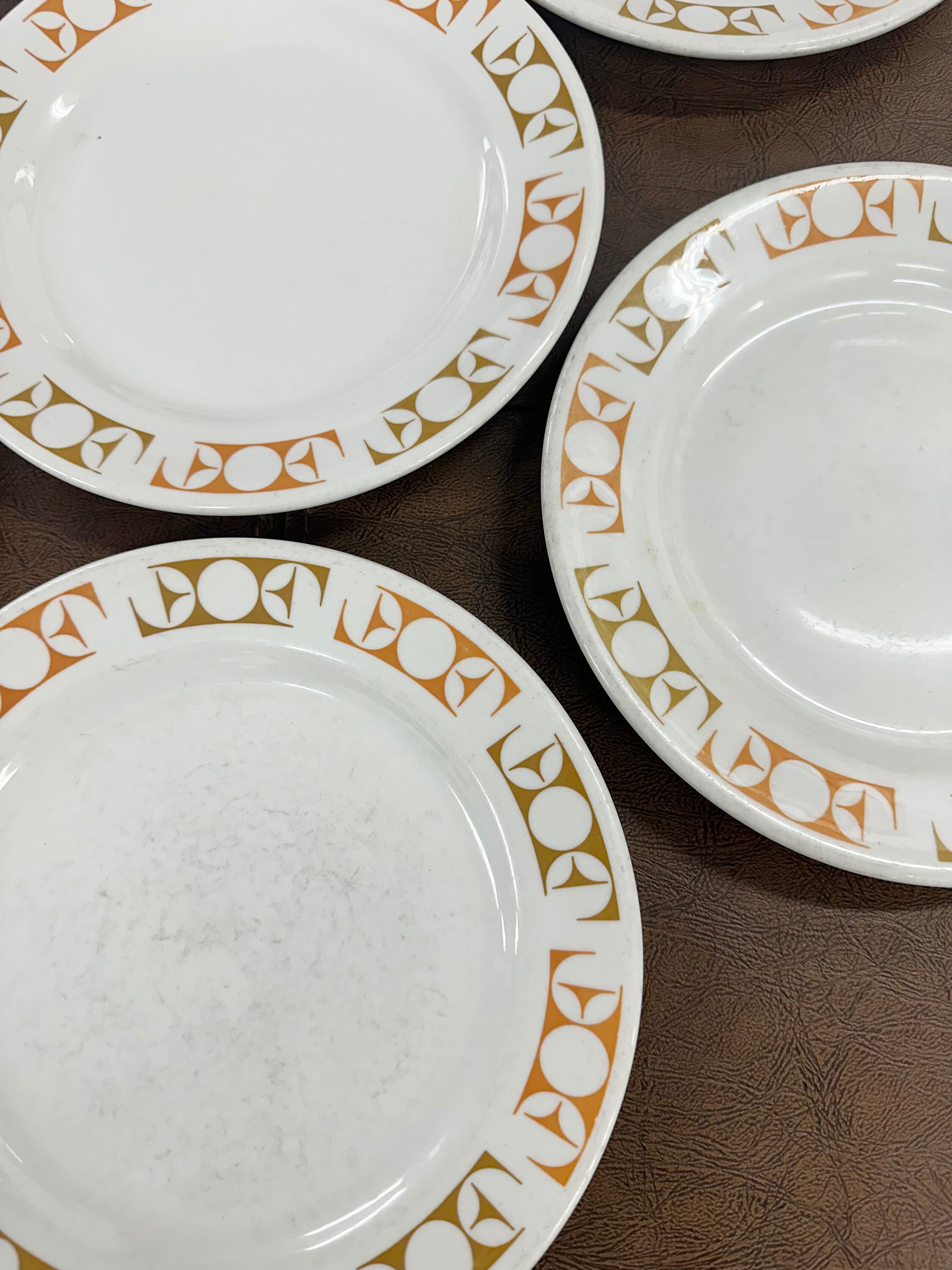 8 Vintage Shenango Lunch Plates, 70s Dining, Retro Dinnerware, - Etsy